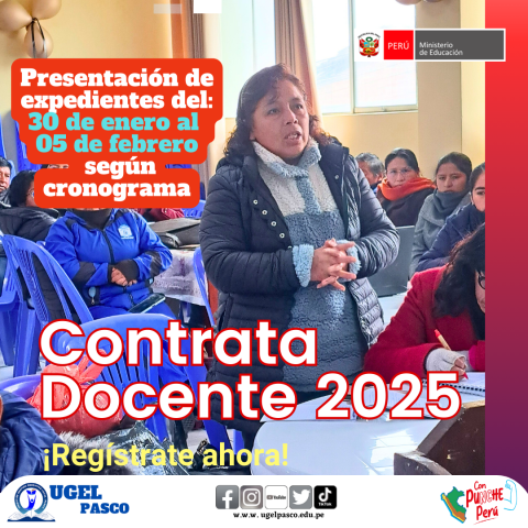 PROCESO DE CONTRATA DOCENTE 2025 - Ugel Pasco